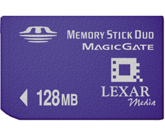 Lexar 128MB Memory Stick Pro Card - Memory Stick Digital Memory Cards