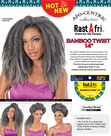 AFO-CENTRIC Collection Rast A Fri Bamboo Twist 14" (Crochet Braid)