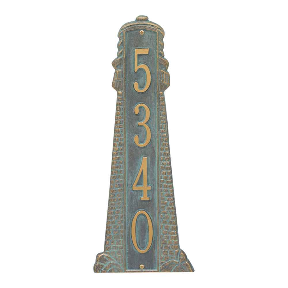 Lighthouse 18 inch Vertical Address Plaque by Whitehall