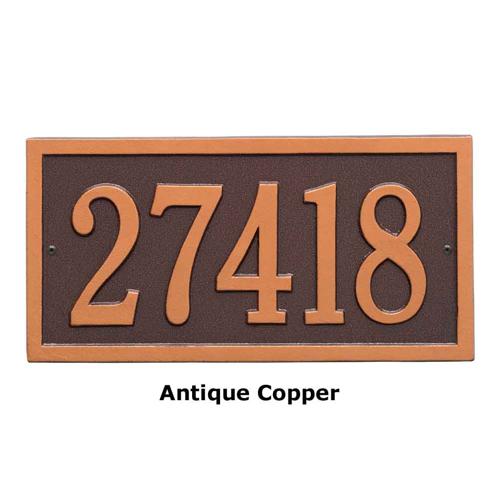 Bismark Rectangle Address Plaque by Whitehall