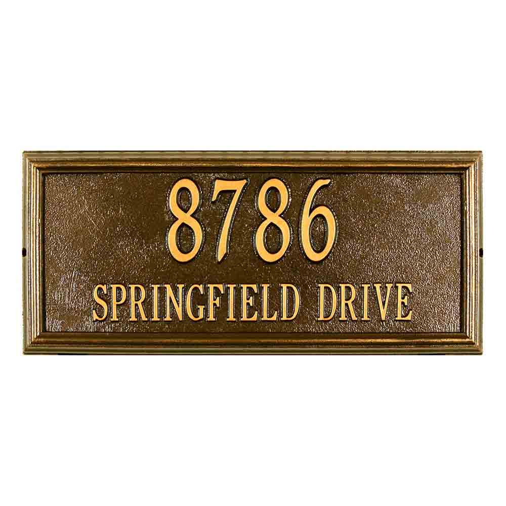Springfield Rectangle Address Plaque by Whitehall