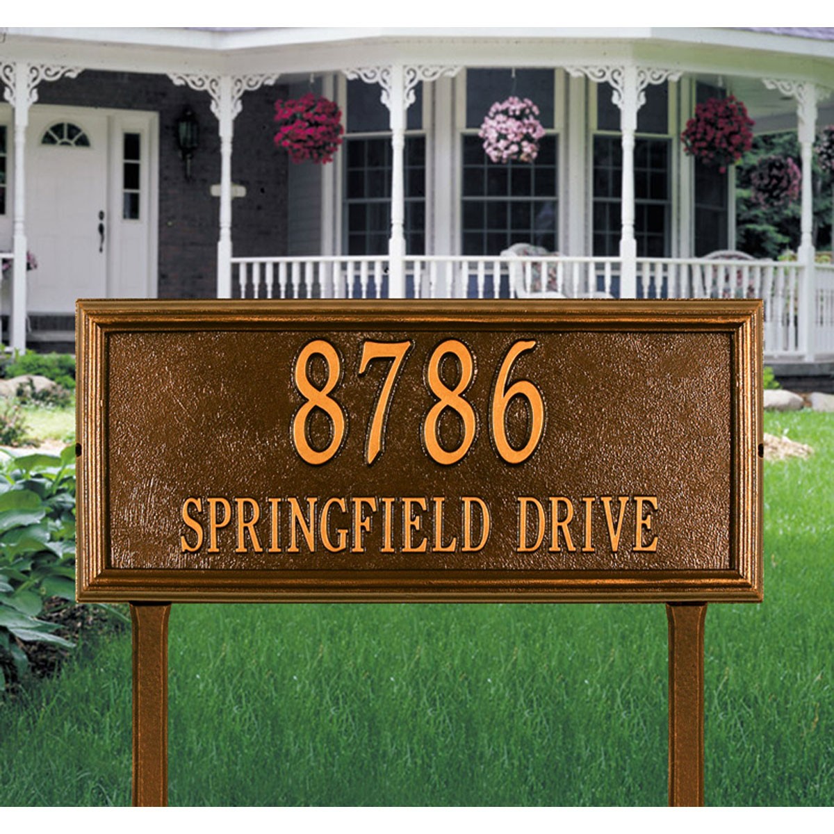 Springfield Rectangle Address Plaque by Whitehall