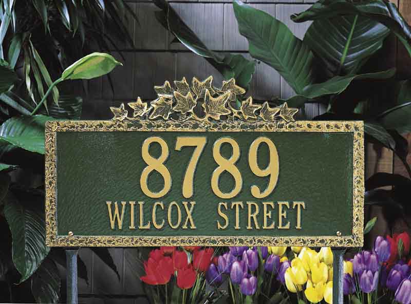 Ivy Address Plaque by Whitehall