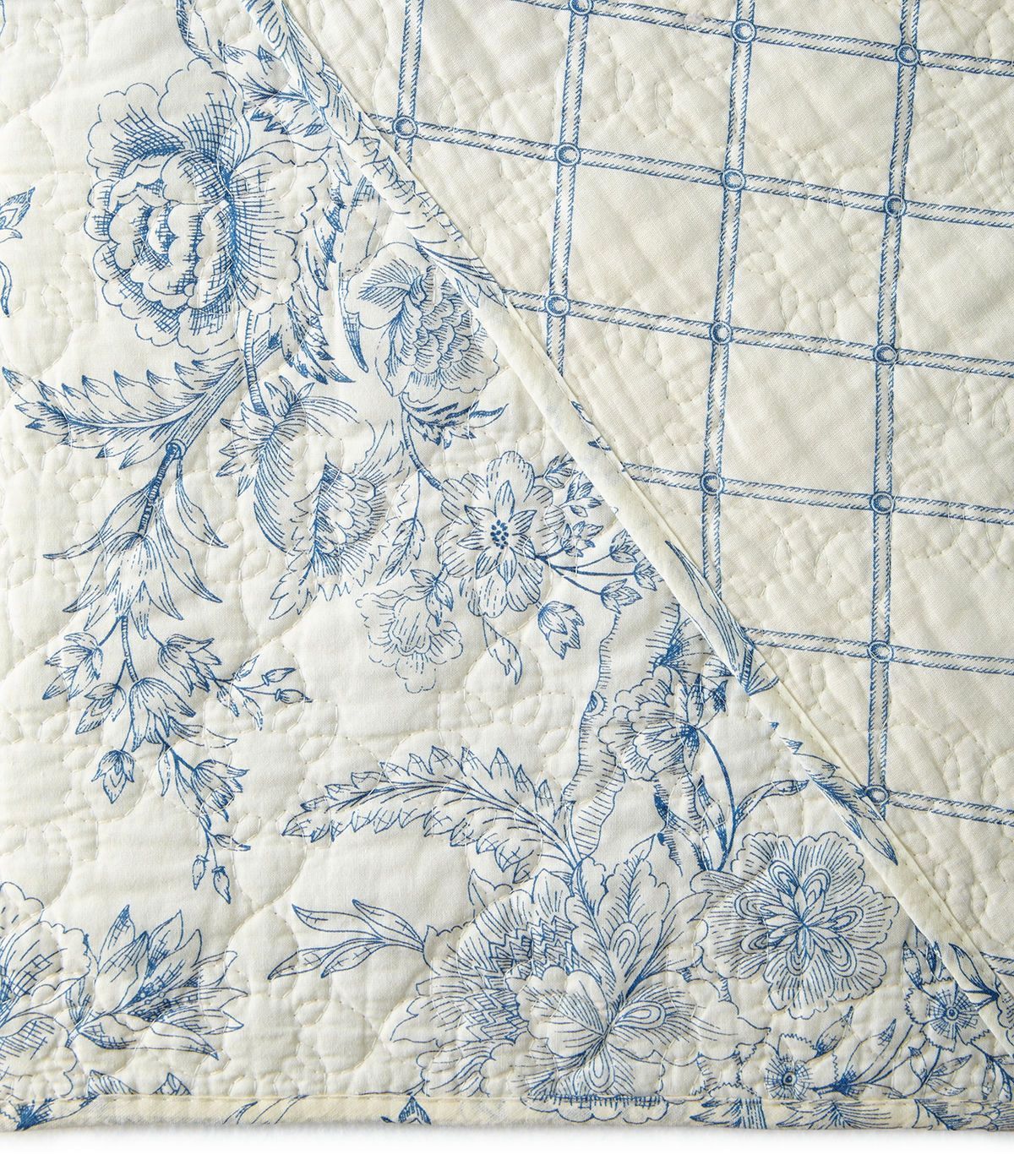 Clementina Dusk Blue Toile Quilt by Williamsburg