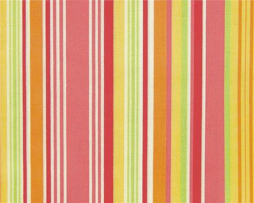 Orange Multi Coral Stripes Dust Ruffle
