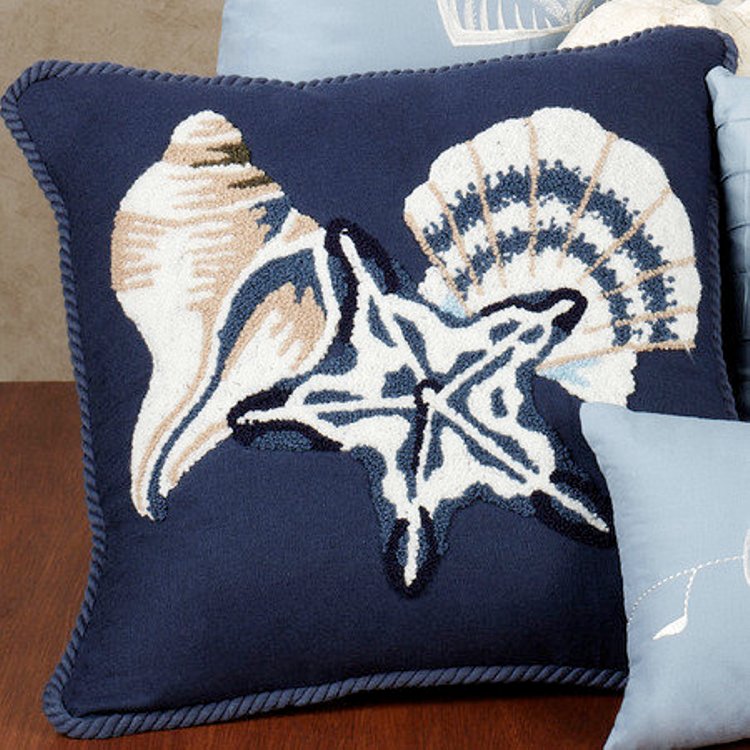 Starfish Shell Pillow by Eileen Rosenfeld