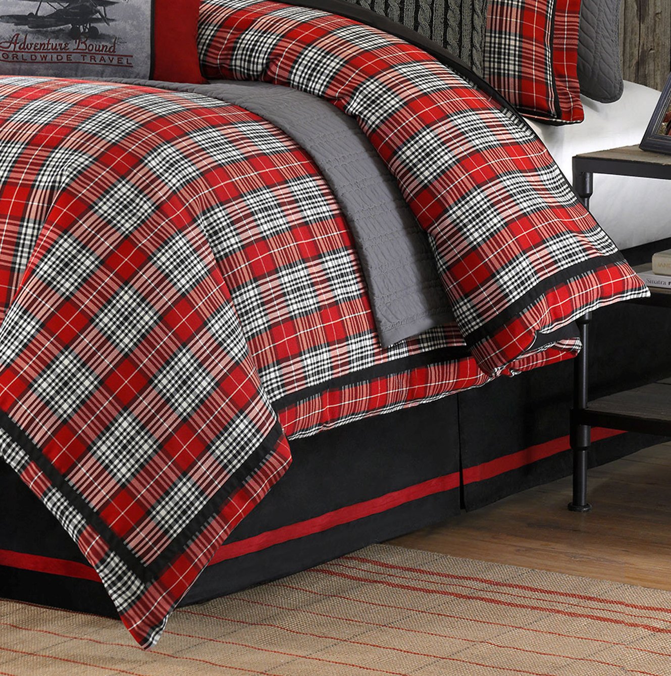 Williamsport Lodge Red Plaid Comforter Set