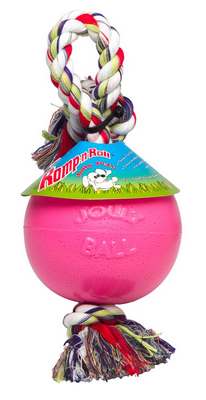 Jolly Pet Romp-n-Roll Bubblegum Scented Durable Dog Toy Pink 8in at ...