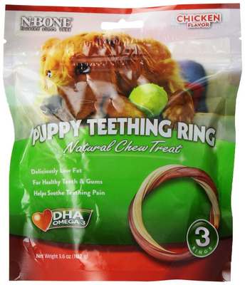 N-Bone 3-Pack Puppy Teething Ring, Chicken Flavor at FreshMarine.com