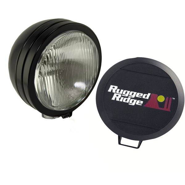 1520502 5-Inch Round HID Off Road Fog Light, Black Steel Housing by ...