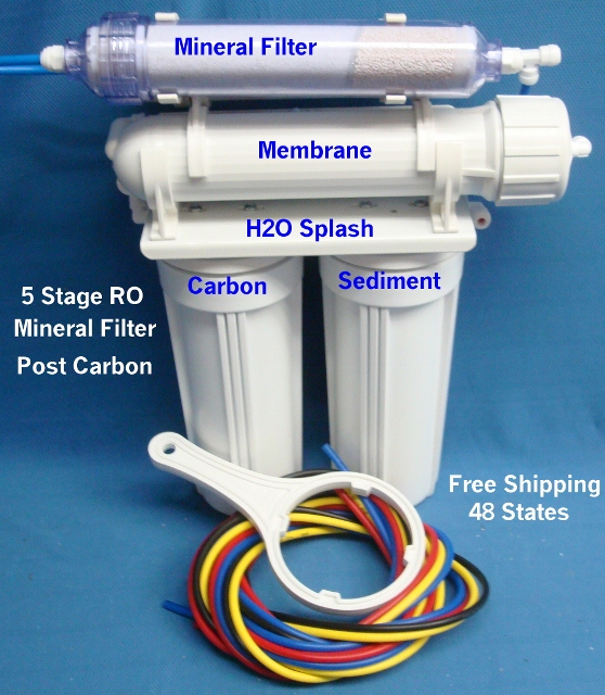 5 Stage RO System Mineral Filter (White Housing) Without Tank