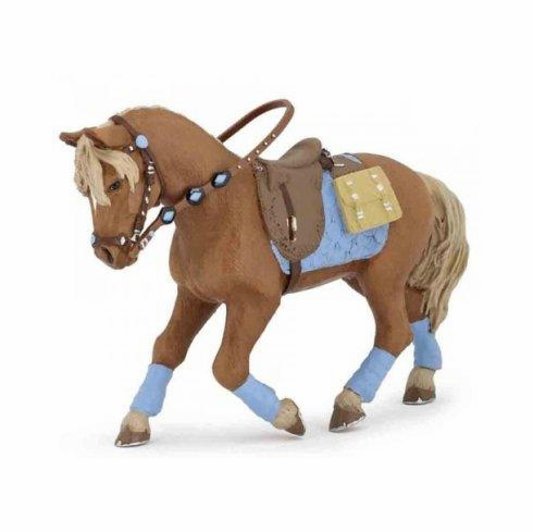 Papo Young Rider Horse #51544 - Bridle and Saddle - Blue