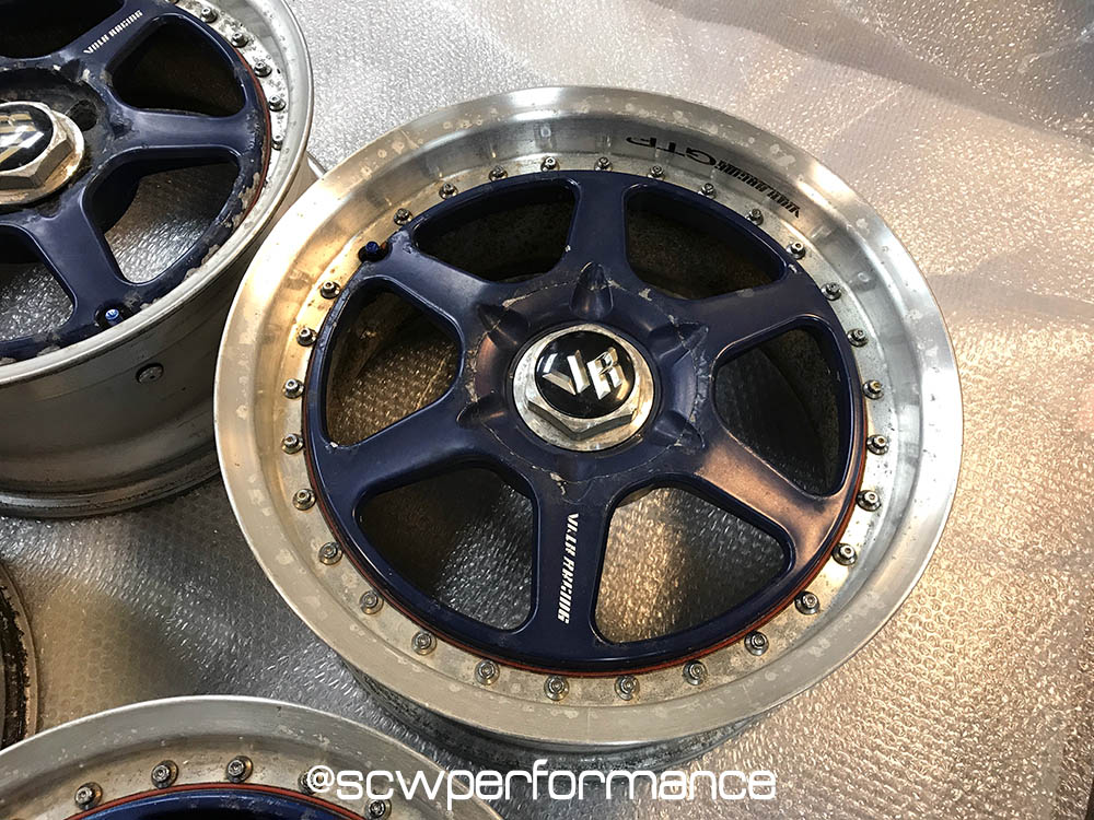 Used JDM VOLK RACING GTP 17X7 17X8 5X114.3 Wheels rare old school JDM