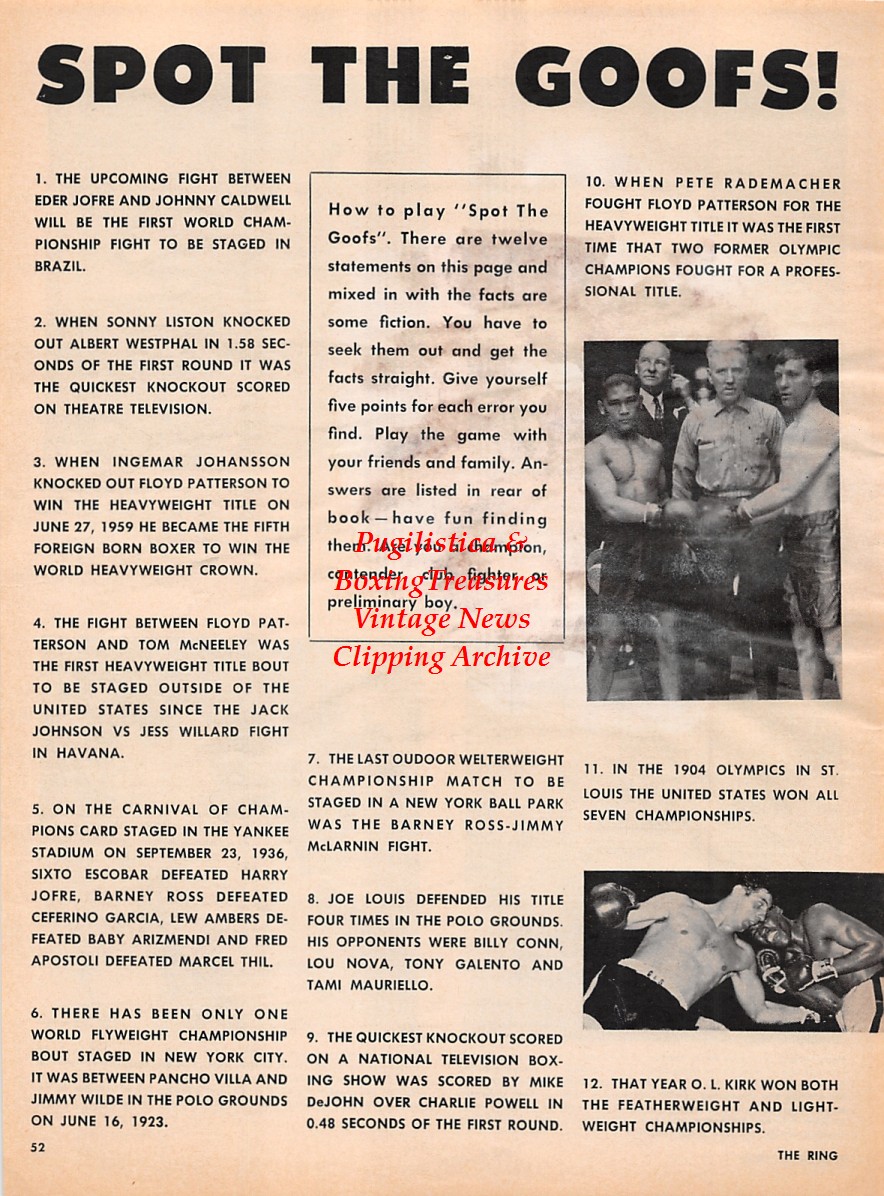 Boxing New Clipping #2204 - George Logan vs Alejandro Lavorante, Len ...