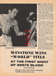 Boxing News Clipping #1008 - Howard Winstone vs. Mitsunori Seki, Andy ...