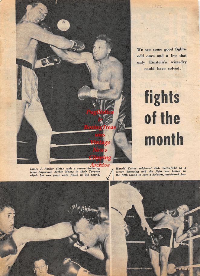 Boxing News Clipping #1196 - James J. Parker vs. Archie Moore, Harold ...
