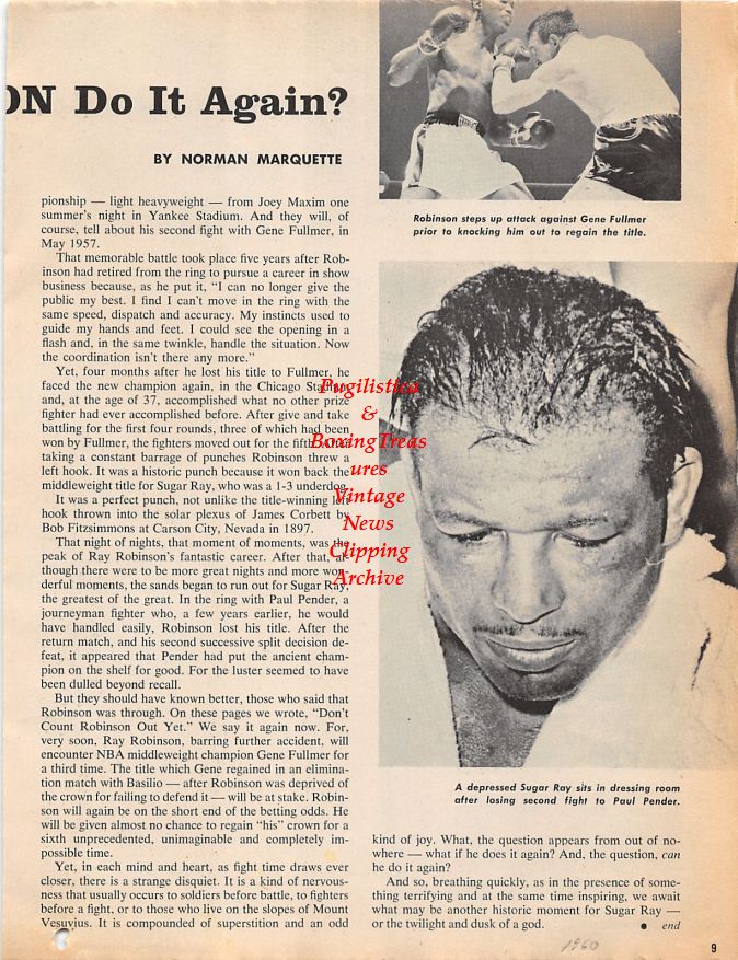 Boxing News Clipping #1237 - Pascual Perez vs. Pone Kingpetch, Don ...