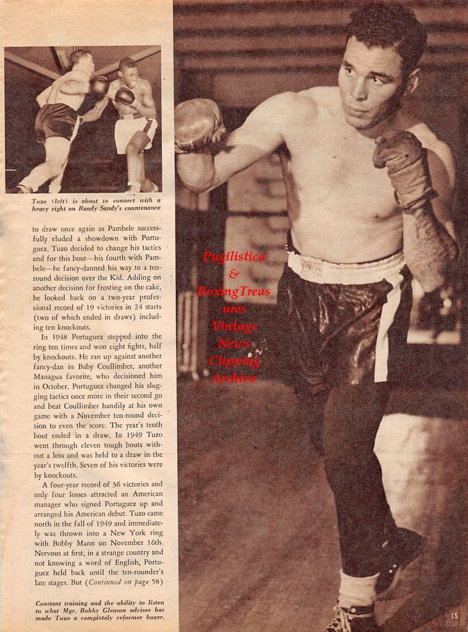 Boxing News Clipping #1302 - Tuzo Portuguez, Randy Sandy, Ray Arcel ...