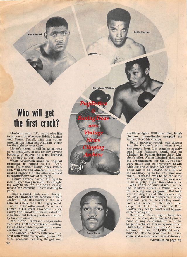 Boxing News Clipping #1347 - Ernie Terrell, Eddie Machen, Cleveland ...