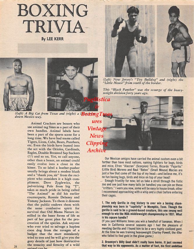 Boxing News Clipping #1443 - Alan Rudkin vs. Walter McGowan, Cleveland ...