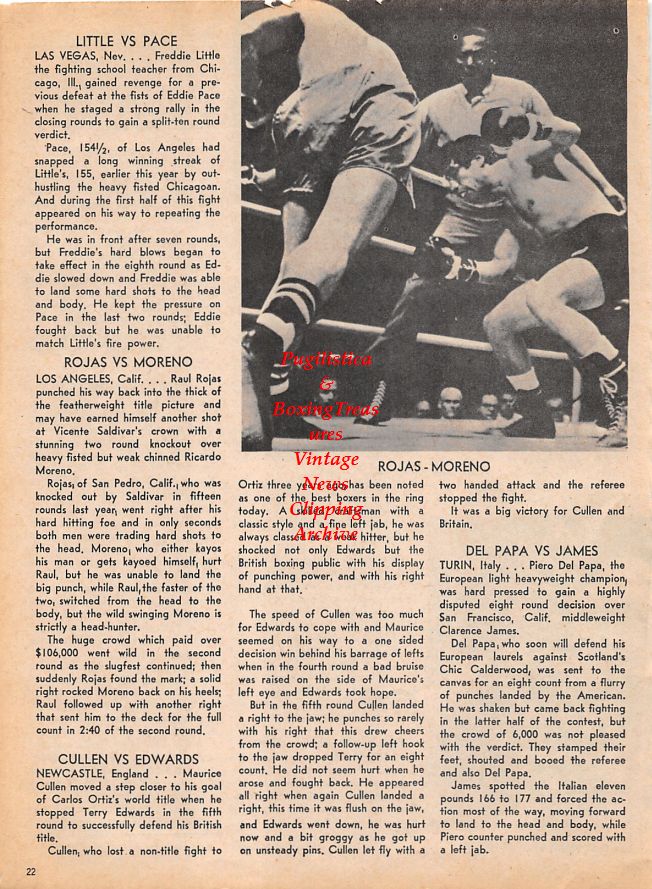 Boxing News Clipping #1469 - Flash Elorde vs. Yoshiaki Numata, Raul ...