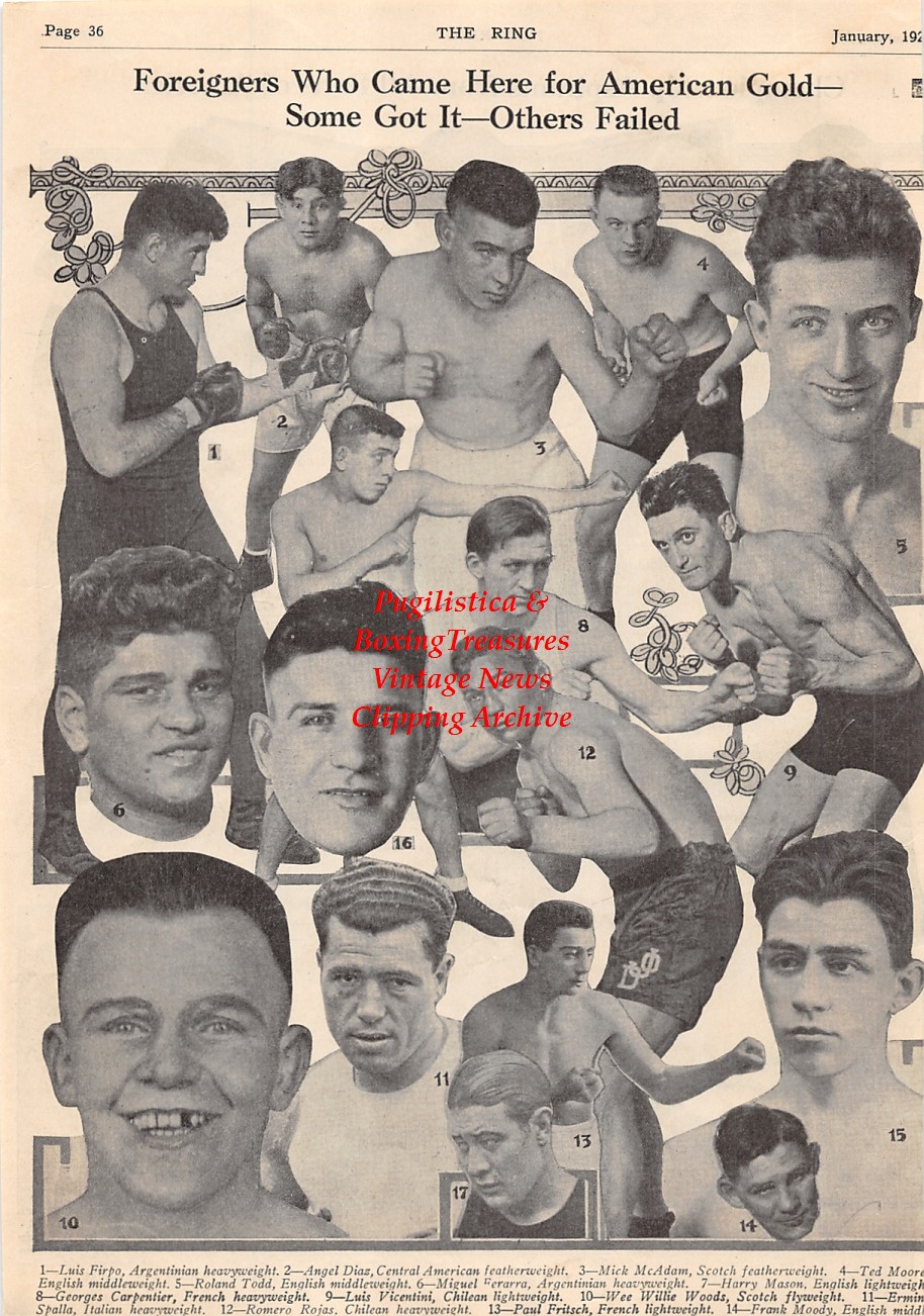 Boxing News Clipping #1538 - Ted Jamieson, Jack Renault, Dave Shade, Ad Stone, Harry Martone ...