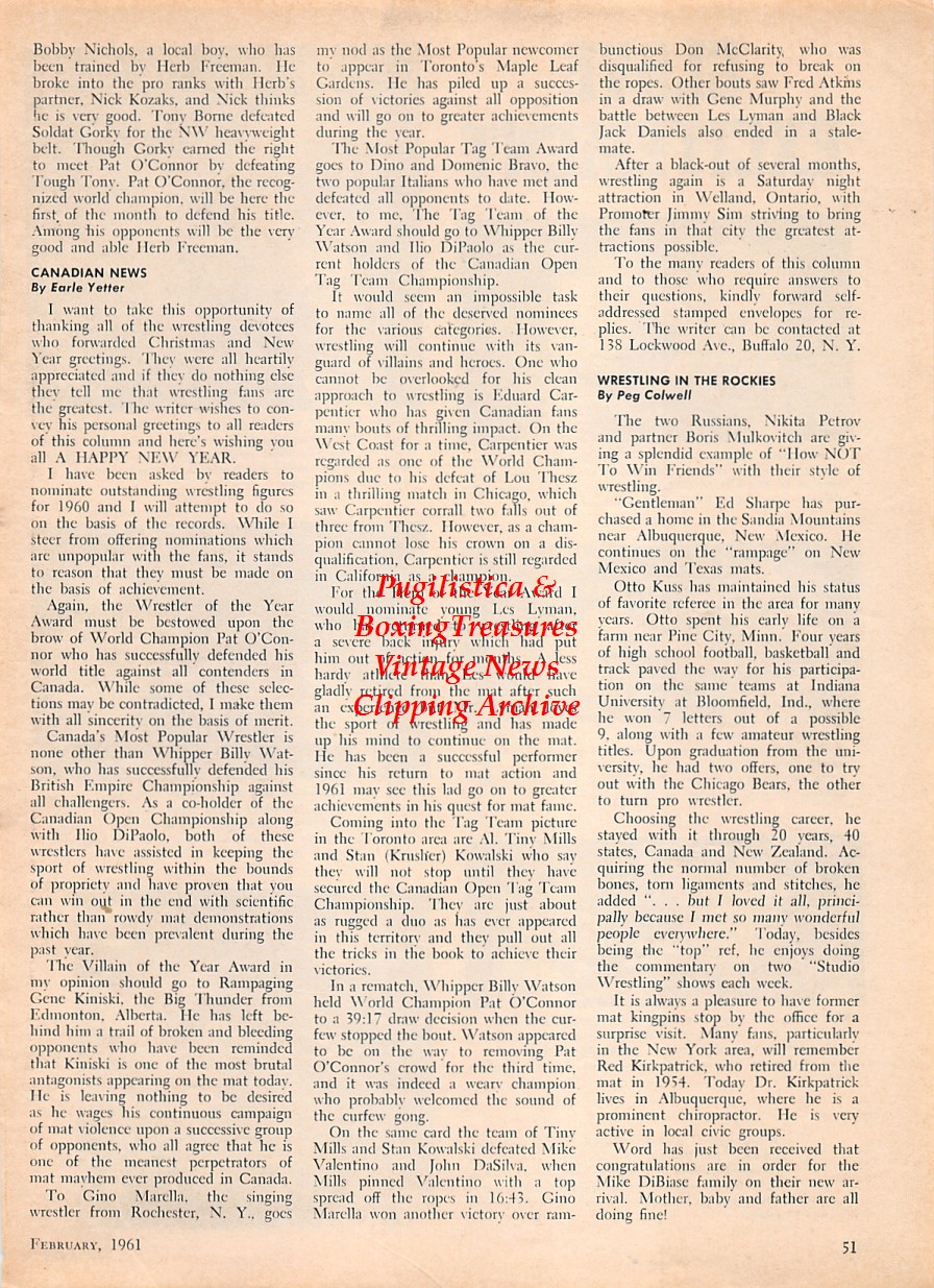 Boxing News Clipping #1600 - Obdulio Nunez, Bobby Pena, Ace Armstrong ...