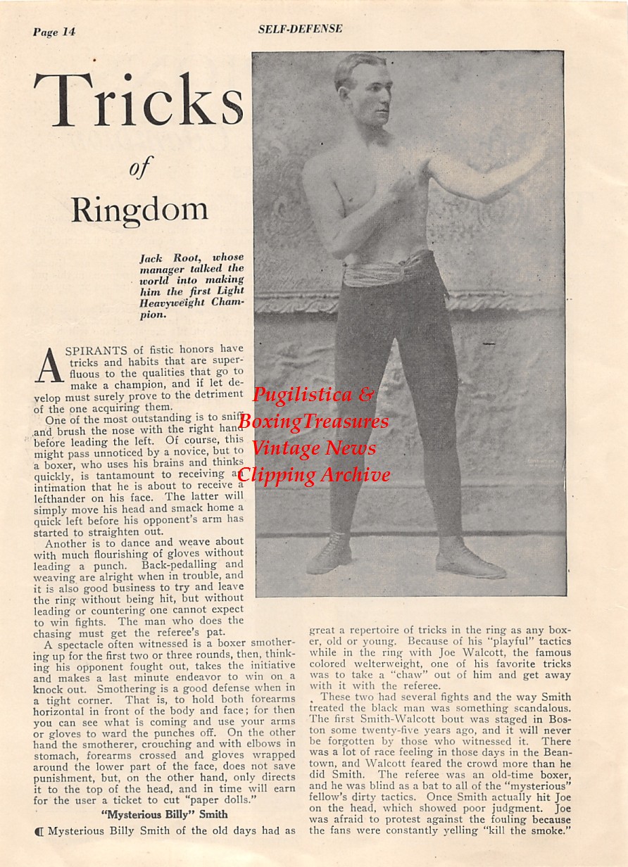 Boxing News Clipping #1988 - Jack Root, Philadelphia Jack O'Brien, Fred ...