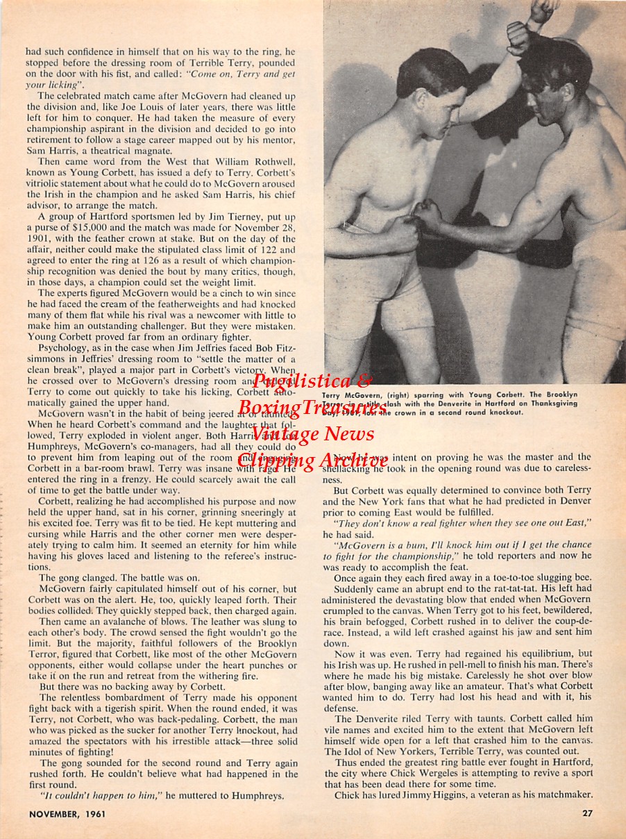 Boxing News Clipping #2235 - Alejandro Lavorante, Willie Besmanoff ...