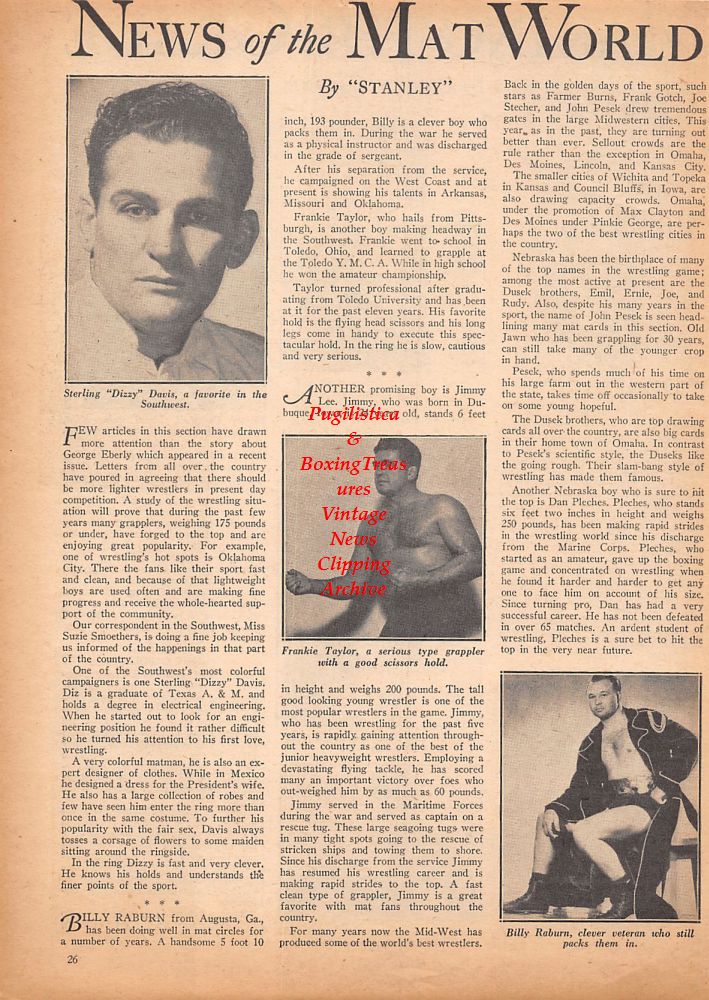 Boxing News Clipping #429 - Allen Faulkner, Harry LaSane, Tommy ...