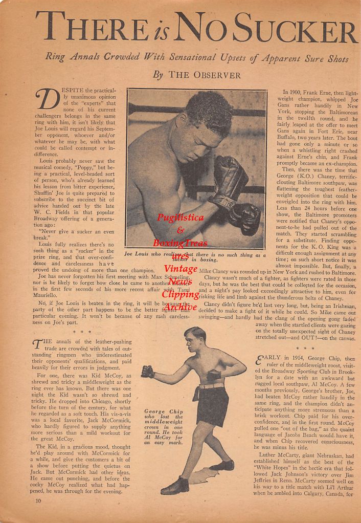 Boxing News Clipping #456 - Gus Lesnevich, Sammy Angott, Jess Willard ...