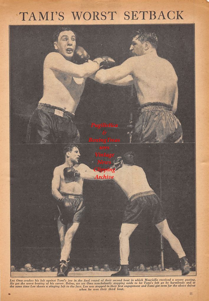 Boxing News Clipping #538 - Tami Mauriello vs. Lee Oma, Joe Louis