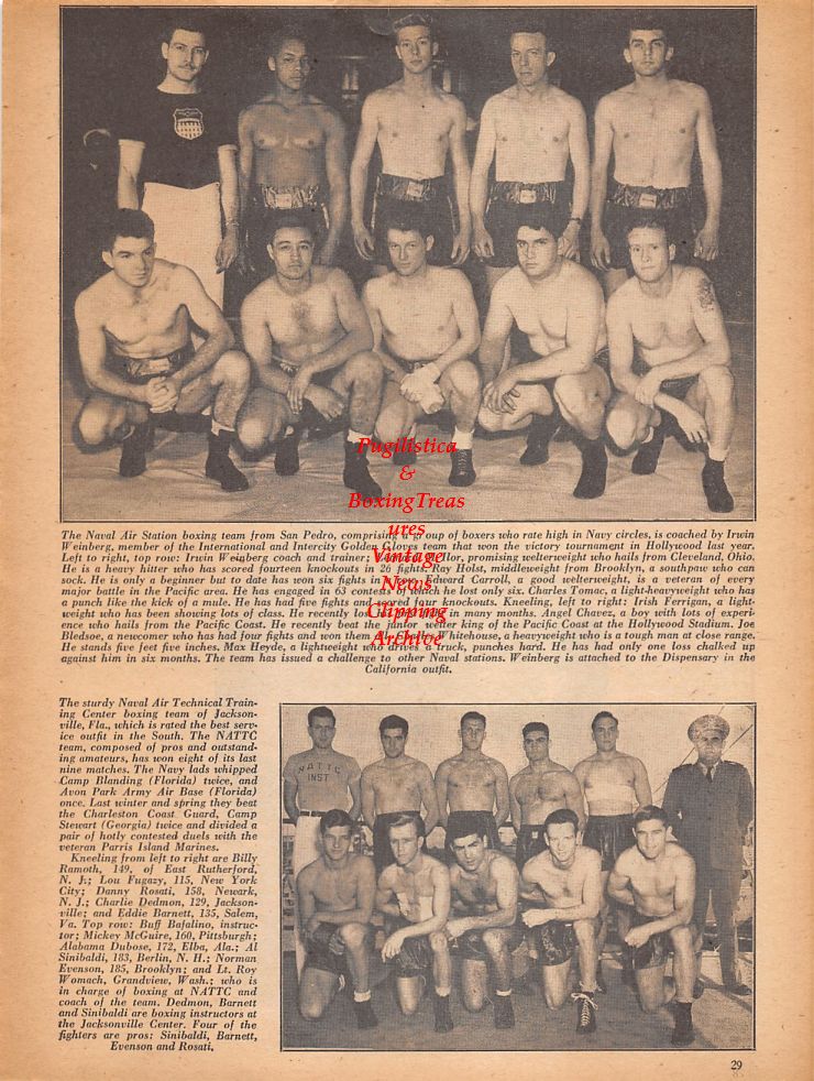 Boxing News Clipping #785 - WWII Naval Boxing Teams, Jack Dempsey ...