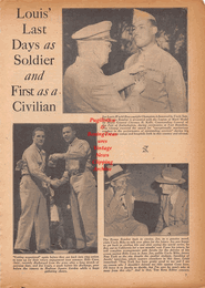 Boxing News Clipping #856 - Joe Louis discharged from Army, Billy Conn ...