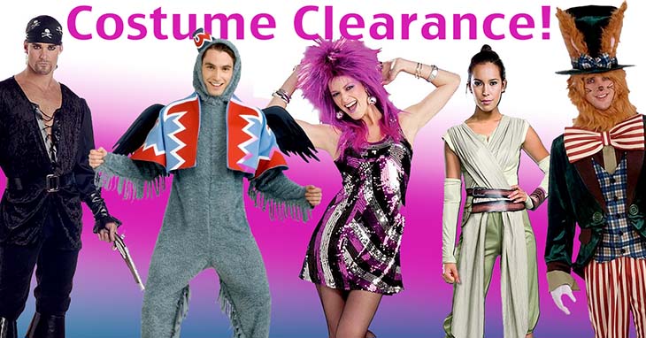 Sale and Clearance Costumes for Men, Women and Kids