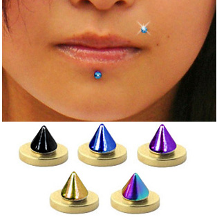 Anodized Magnetic Fake Labret - Spike