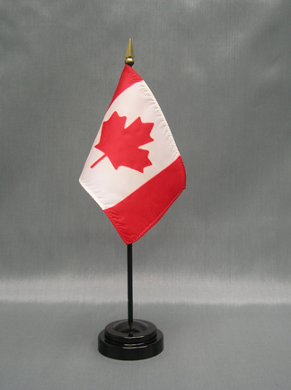 Canada small mini 4"x6" stick flags, Canadian 4x6 miniature desk and ...