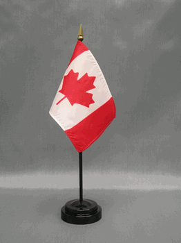 Canada small mini 4"x6" stick flags, Canadian 4x6 miniature desk and ...