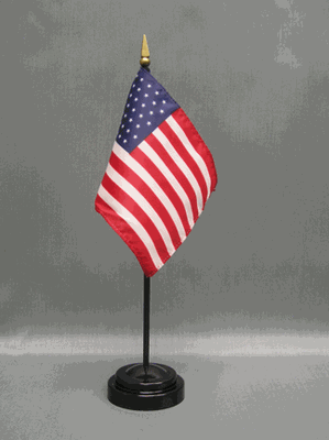 United States of America small little mini 4"x 6" stick flags, American ...