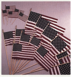 United States of America small little mini 4"x 6" stick flags, American ...