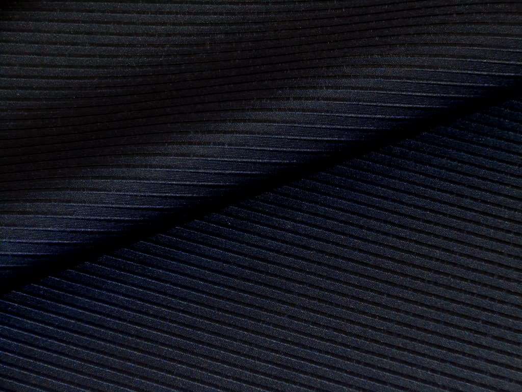 Blue Smooth Ribbed Railroaded Stripe