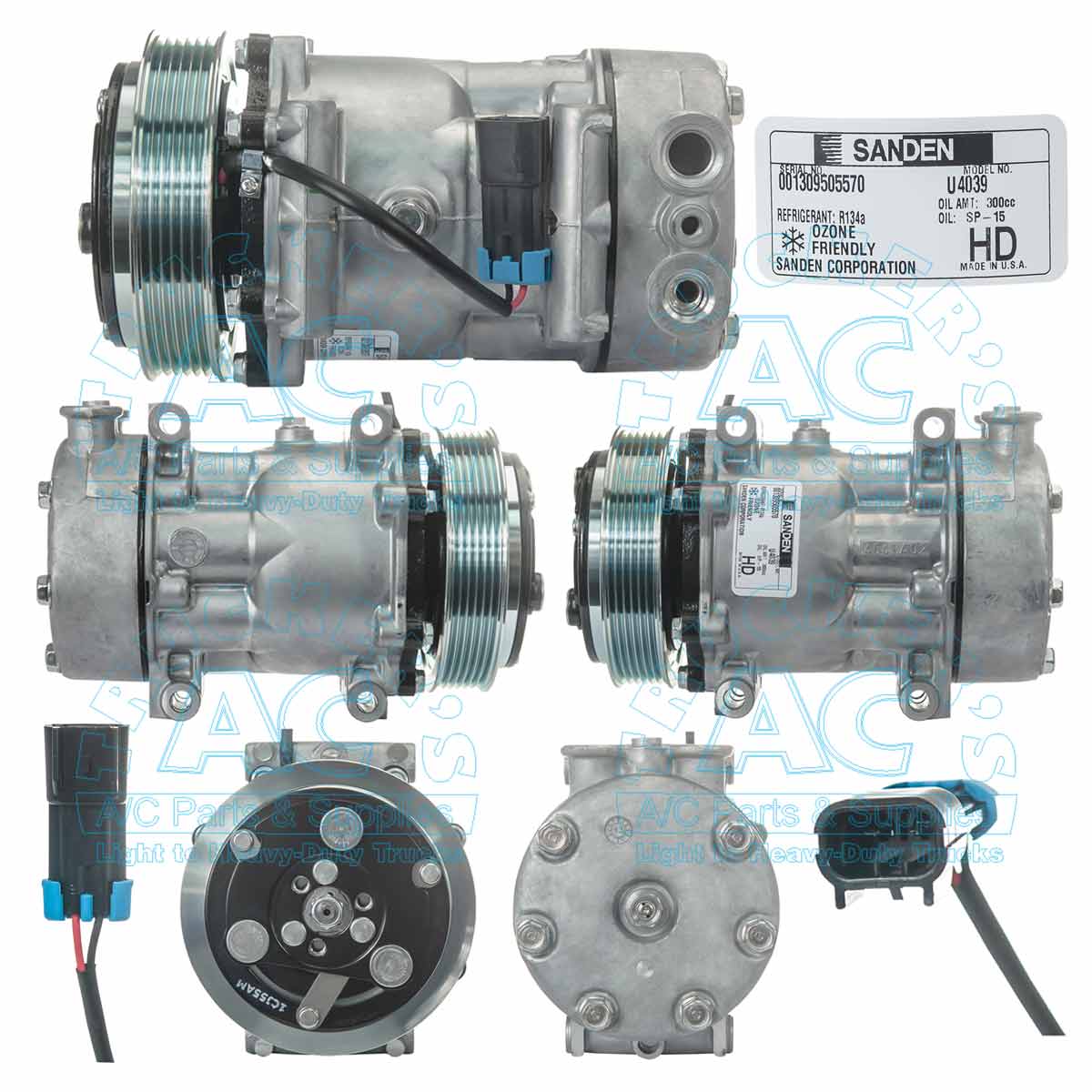 Sanden 4039 4731 4424 Kenworth Peterbilt F69-6002-121