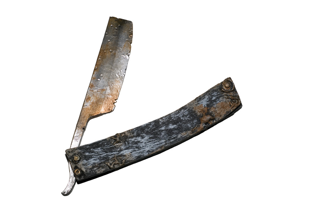 Horror Props - Large Plastic Straight Razor - STAGE WEAPONS