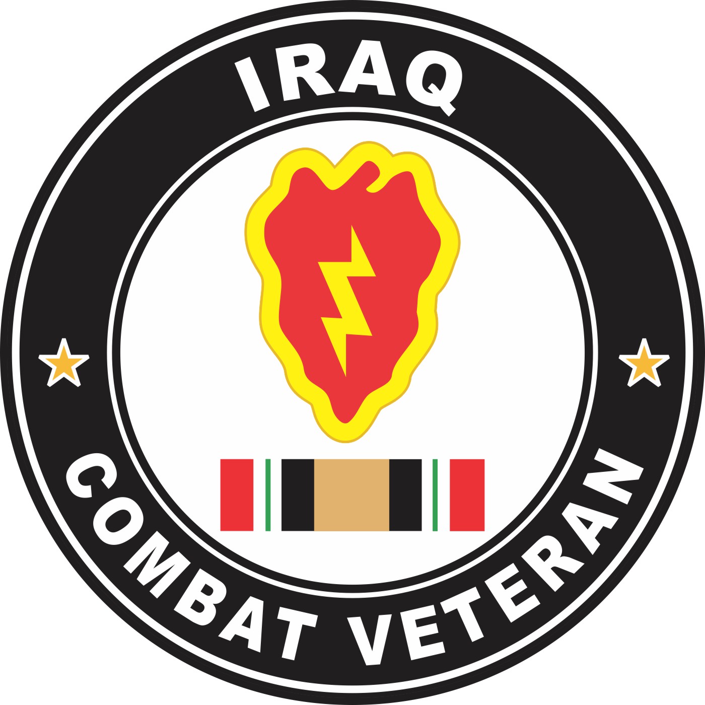 25th Infantry Division Iraq Combat Veteran Decal
