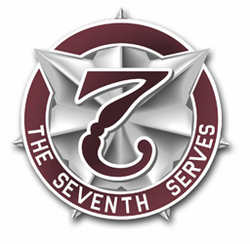 Army 7th Medical Command Unit Crest Decal