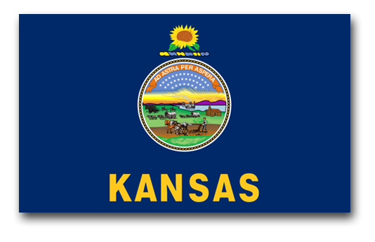 Kansas State Flag 8" Vinyl Transfer Decal