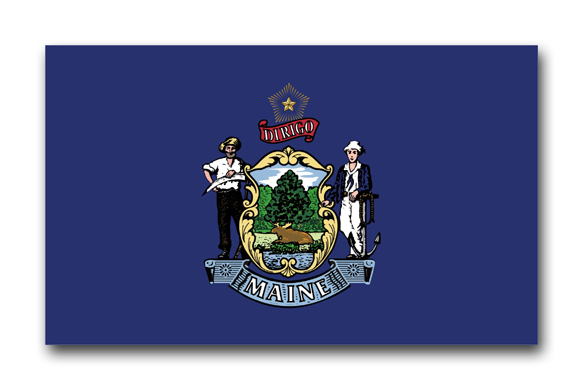 Maine State Flag Vinyl Transfer Decal