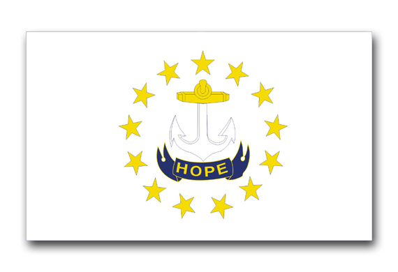 Rhode Island State Flag 10" Vinyl Transfer Decal