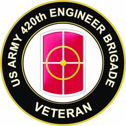 US Army 420th Engineer Brigade Veteran Sticker Decal