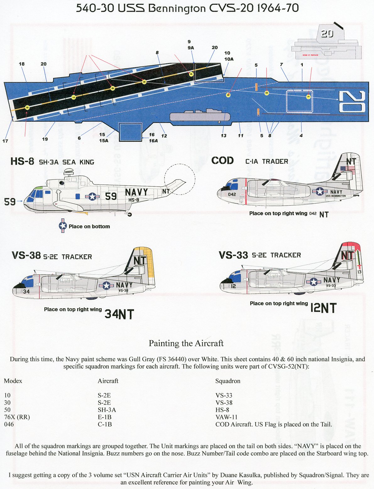 540-30 USS Bennington w/CVSG-59 1964-70